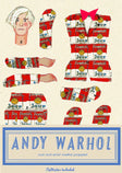 Cut & Make Andy Warhol Paper Puppet