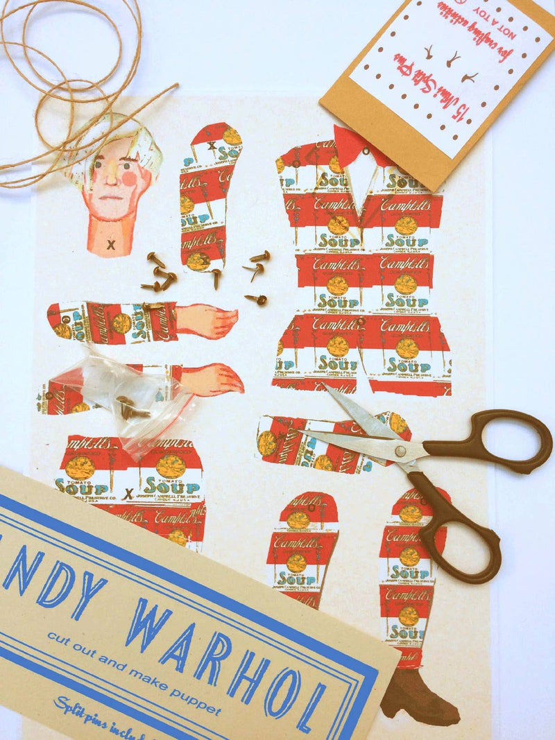 Cut & Make Andy Warhol Paper Puppet